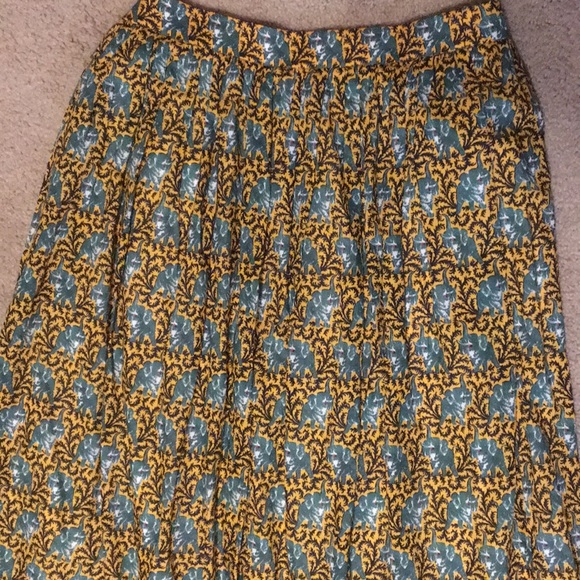 J. Crew | Skirts | J Crew Ratti Print Elephant Midi Skirt A Line | Poshmark